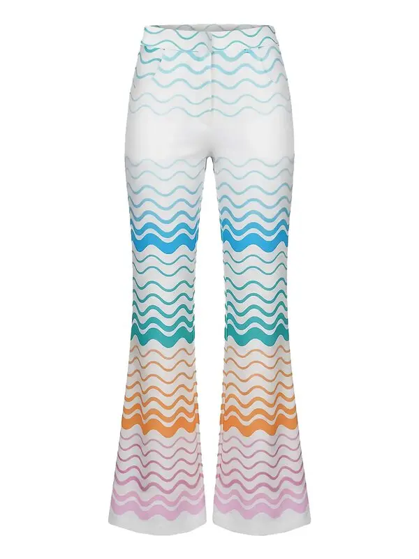 Loveist Store Solana Printed Flared Trousers - White