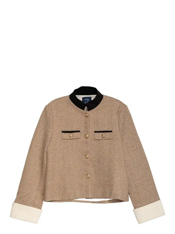 TANTRA SPAIN SL Jacket With Front Pocket Detail - Brown