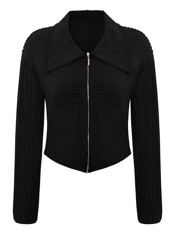 PCFG Fitted Knit Cardigan Jet - Black