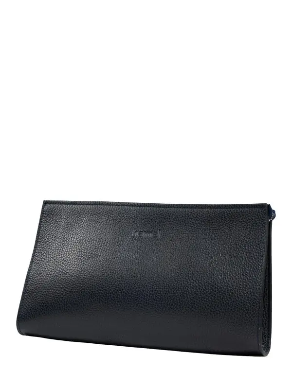HAMEL ATELIER Mitte Leather Clutch Bag Navy - Blue