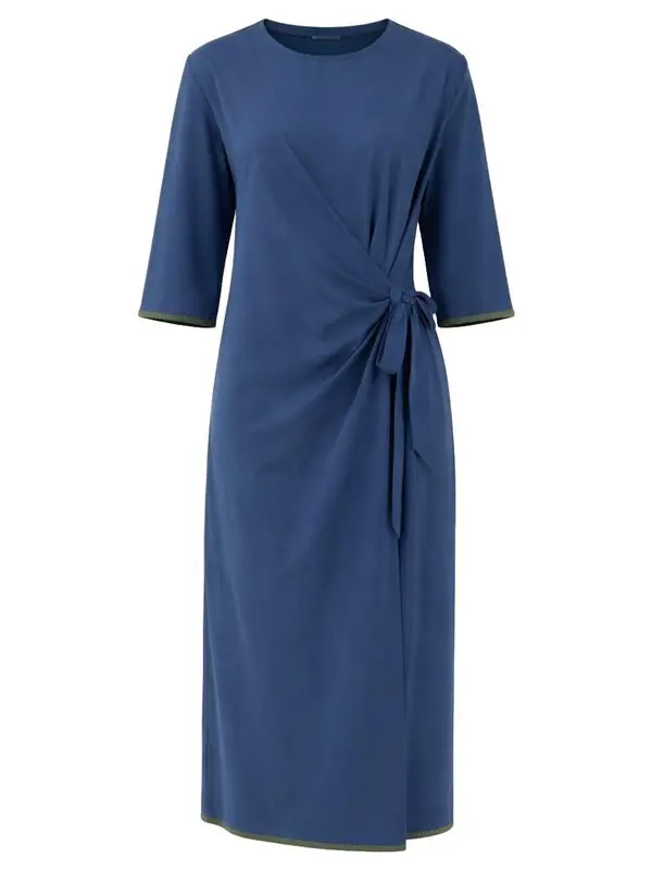 LOU&UP (FORMERLY LOUP CLOTHING) Cotton Stitch Dress Navy - Blue
