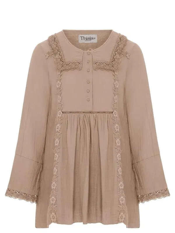 THISISU COLLECTION Neutrals Milan Mini Dress Paper Bag - Beige