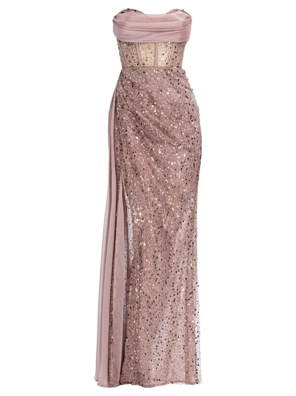 ANGELIKA JOZEFCZYK Corsete Evening Gown Stella - Brown