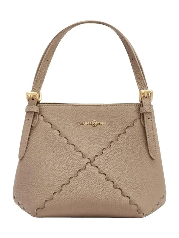 ORANGE CUBE Dusk Mosaic Mini Tote Beige - Brown