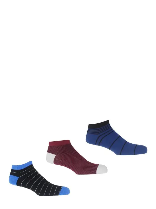 PEPER HAROW - MADE IN ENGLAND Trainer Socks Bundle Dash, Lux & Retro - Black/red