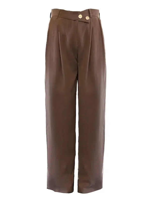 MIRIMALIST Loose Maxi Pants - Brown