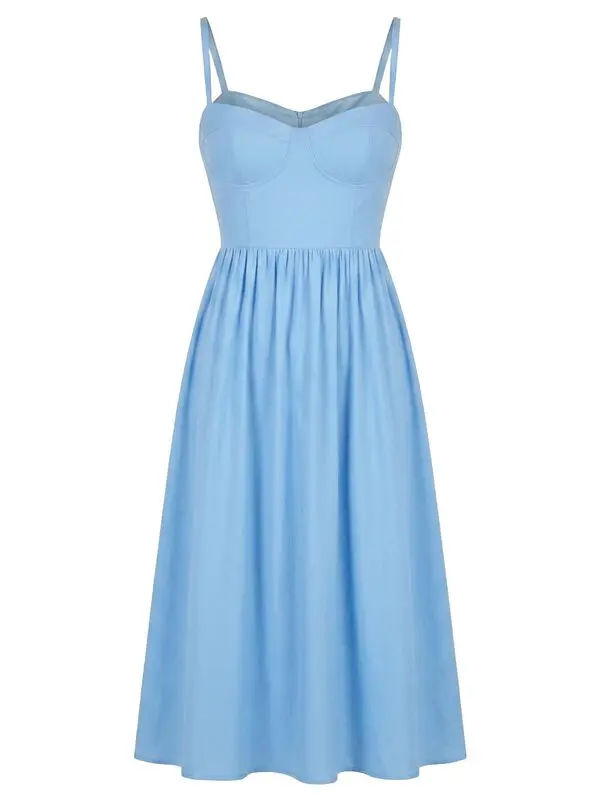 Yumi Kim Sunday Date Linen Dress - Blue