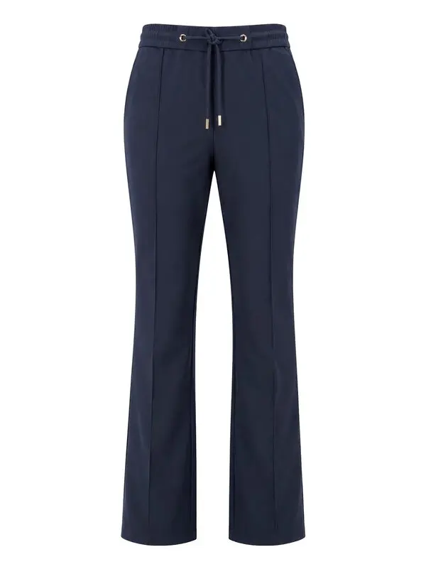 DAVID WEJ Ashford Relaxed Loose Fit Drawstring Trouser In Navy - Blue