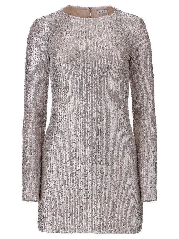 LITA COUTURE Sequin Mini Dress - Silver