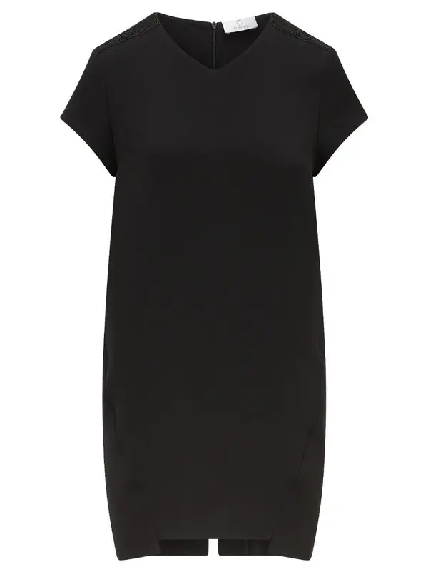 AUGURI Silk Dress - Black