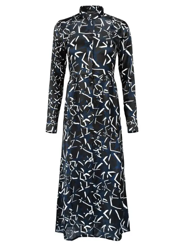 BOUTIQUE KAOTIQUE Blue / Black Long Silk Starry Night - Blue/black