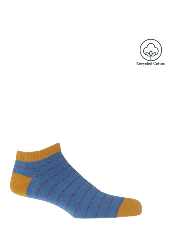 PEPER HAROW - MADE IN ENGLAND Dash Trainer Socks - Blue