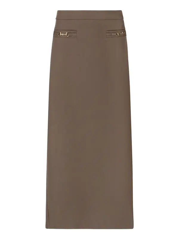 LOU&UP (FORMERLY LOUP CLOTHING) Buckle Skirt Mushroom - Brown