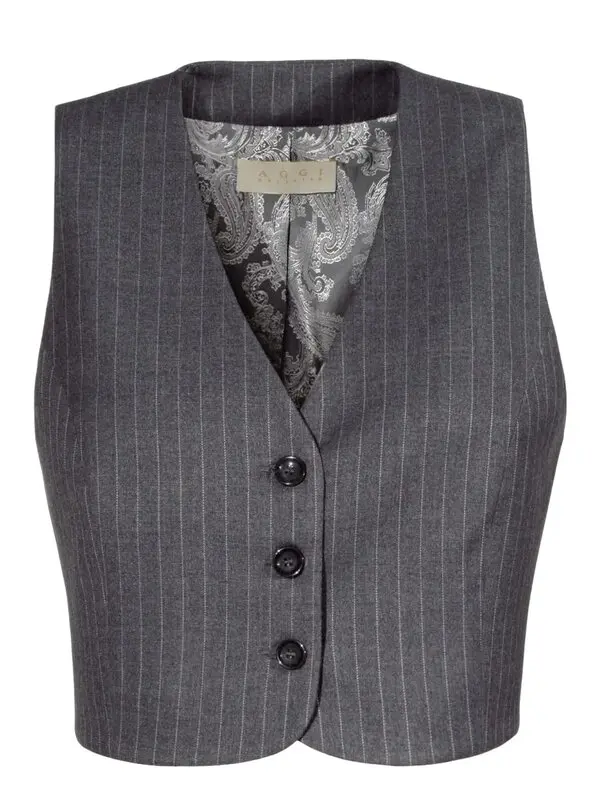 AGGI BY HALEWSKI Sienna Downtown Vest - Grey