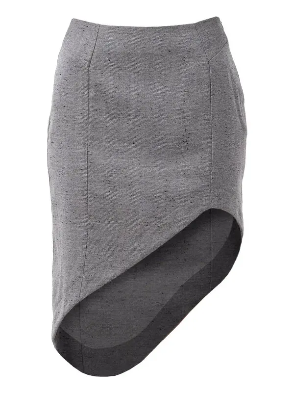 MAISON BOGOMIL Asymmetric Mini Skirt - Grey