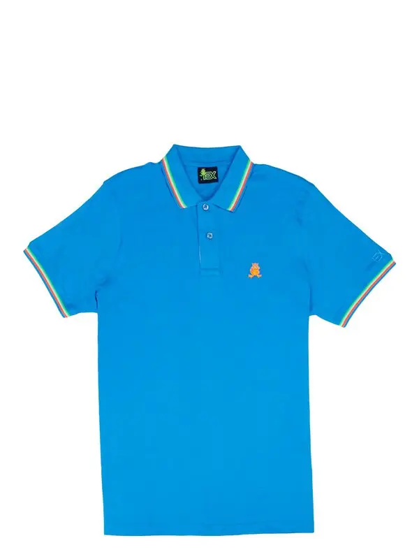 EIGHT X Corsica Frog Slim Fit Polo - Blue