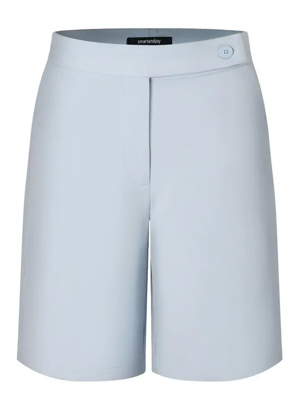 SMART AND JOY Minimalist Bermuda Shorts - Blue