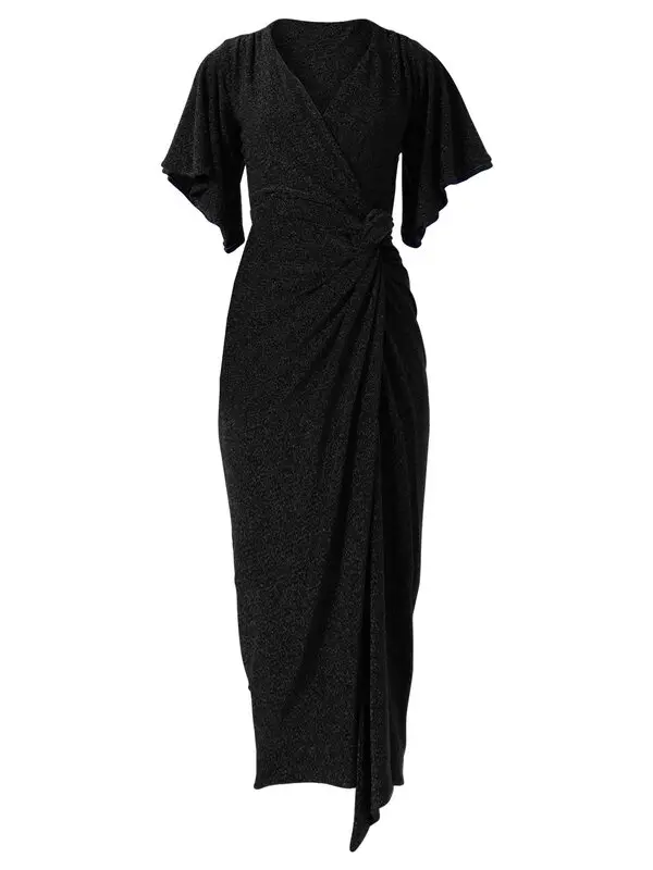 SACHA DRAKE The Emporium Maxi Dress In Lurex - Black