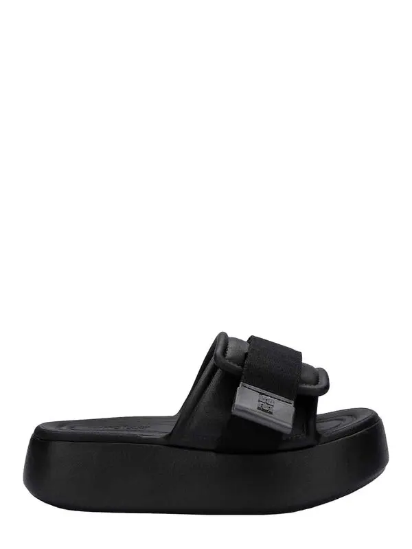 Melissa Free Fuzzy Slide Platform - Black