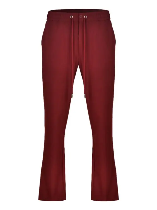 DAVID WEJ Ashford Loose Fit Side Stripe Trouser – Burgundy - Red