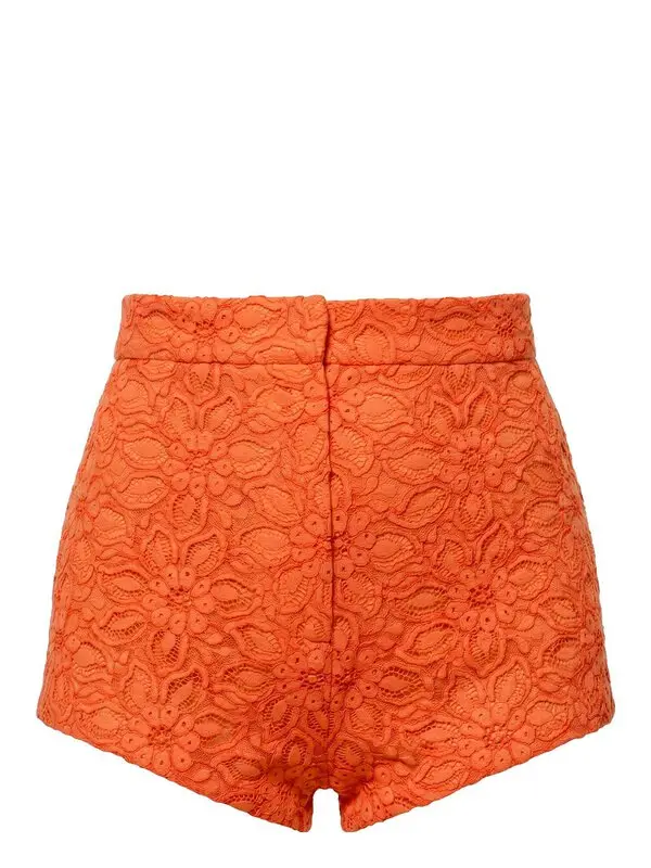 AGGI BY HALEWSKI Cori Sun Lace Micro Shorts - Orange