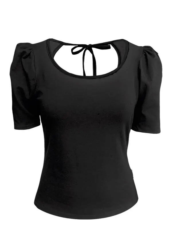 FROCK TALES Belle Top With Scoop Neck - Black