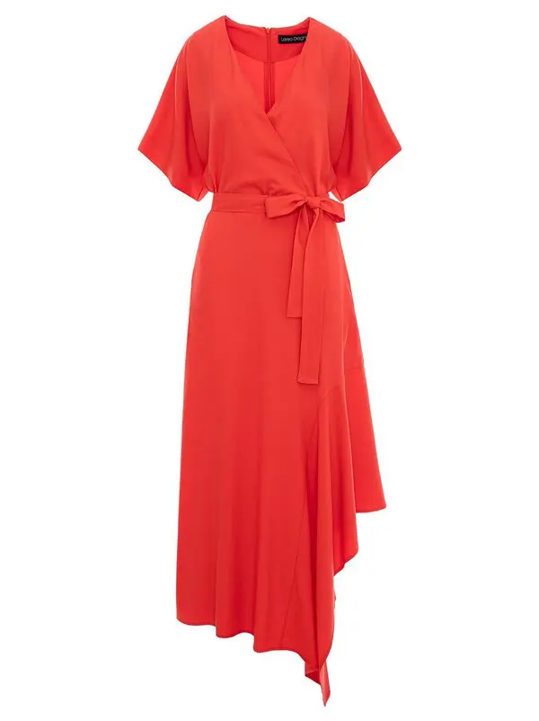LARISA DRAGNA Trina Ruffle Dress - Orange