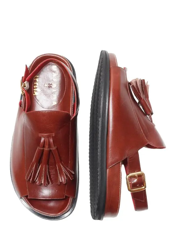 MAFALDA Rita Tassel Sandals - Brown