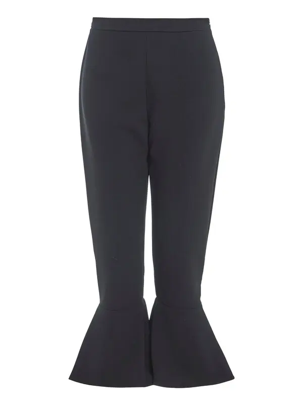 SARVIN Cropped High-waist Trousers - Black