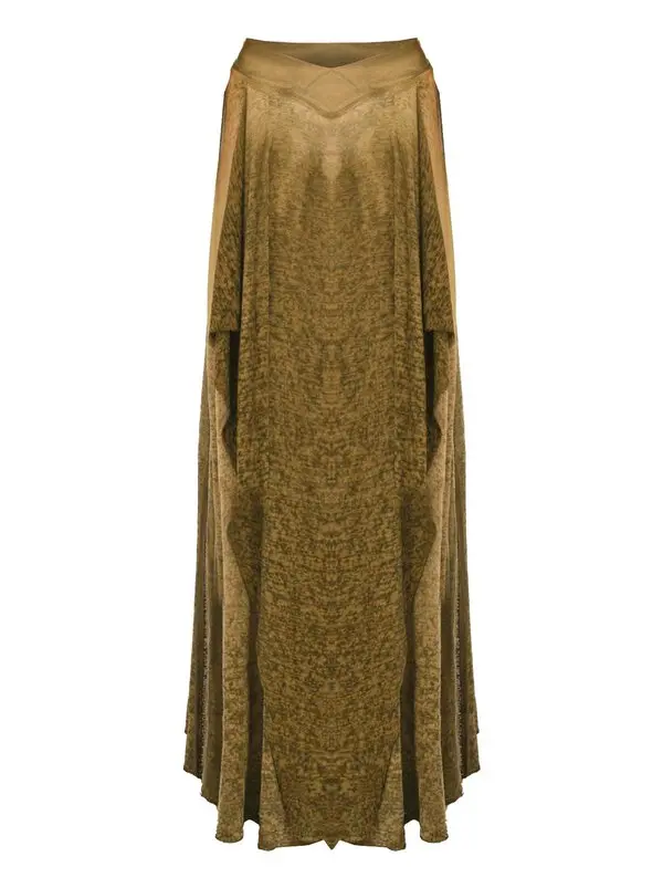 ZHENABIA Oriental Skirt Desert Sand Boho Skirt - Brown