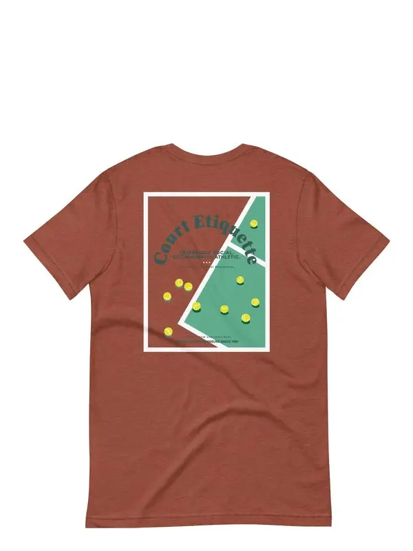 ANCHOR & CREW Clay Court Etiquette Tennis Club League Organic Cotton T-shirt - Red