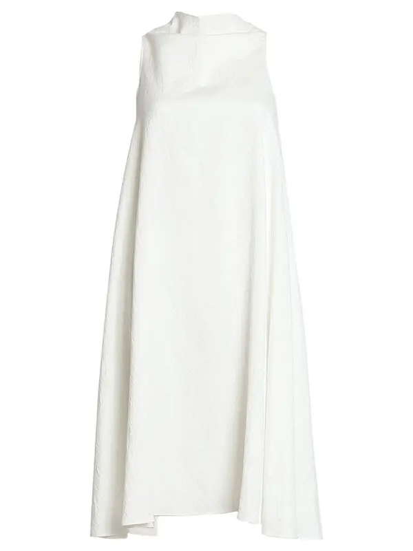 BIANCA POPP Bell Dress Midi In Linen - White