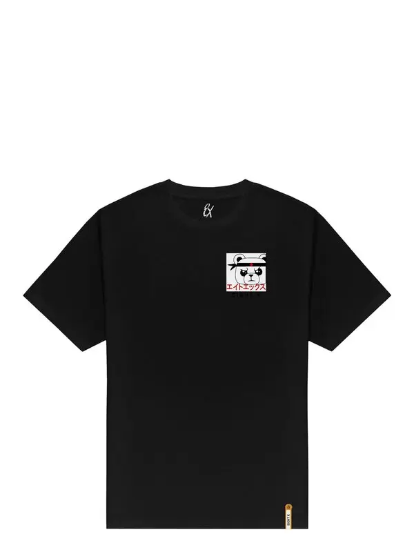 EIGHT X Ninja Polar Bear Oversized Graphic T-shirt Black - Red