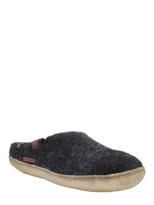 BETTERFELT Classic Slipper With Natural Crepe Rubber Sole - Black