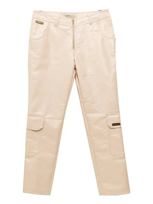 PALOMA LIRA Neutrals Vinyl Skin Pants - Brown