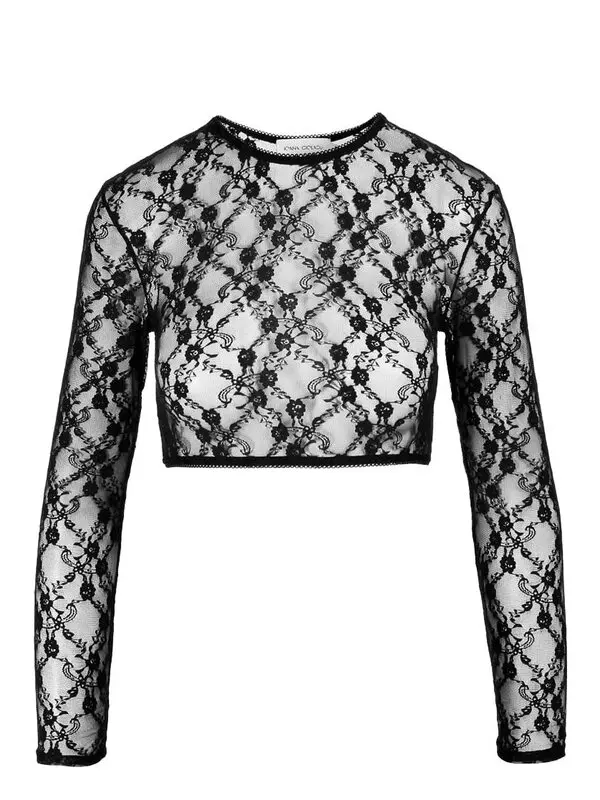 IOANA CIOLACU Brody Crop Top - Black