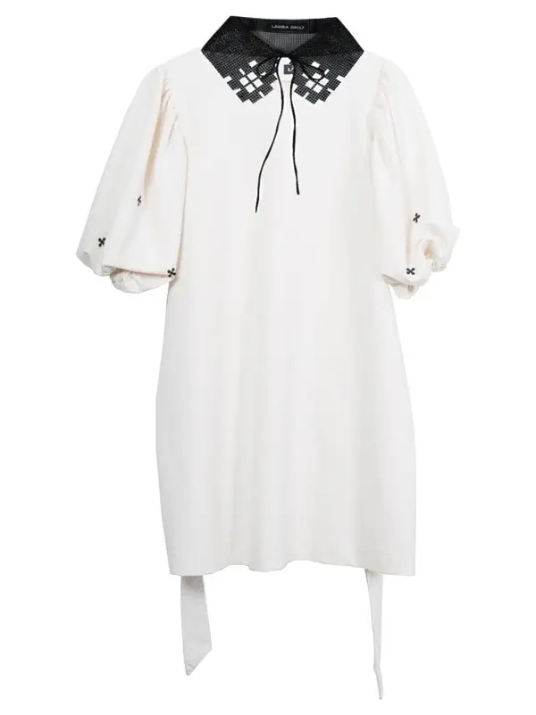 LAURA DAILI White / Black Statet Heritage Dress - White/black