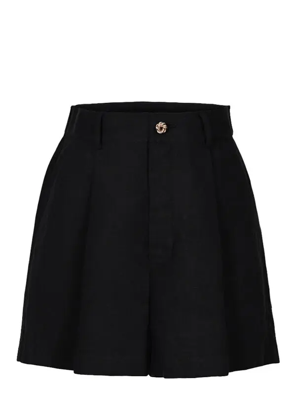 ANSE VICTORIN Mia Linen Shorts - Black