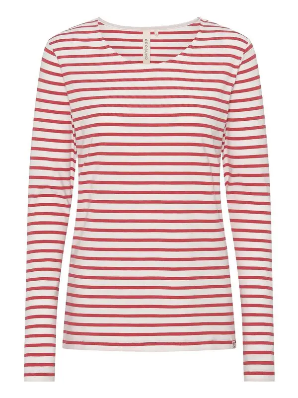GROBUND Mulle Blouse The One With Currant Stripes - Red