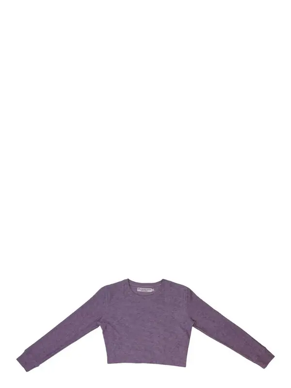 BRADFORD ROW Aliki Cropped Long Sleeve & Purple - Pink