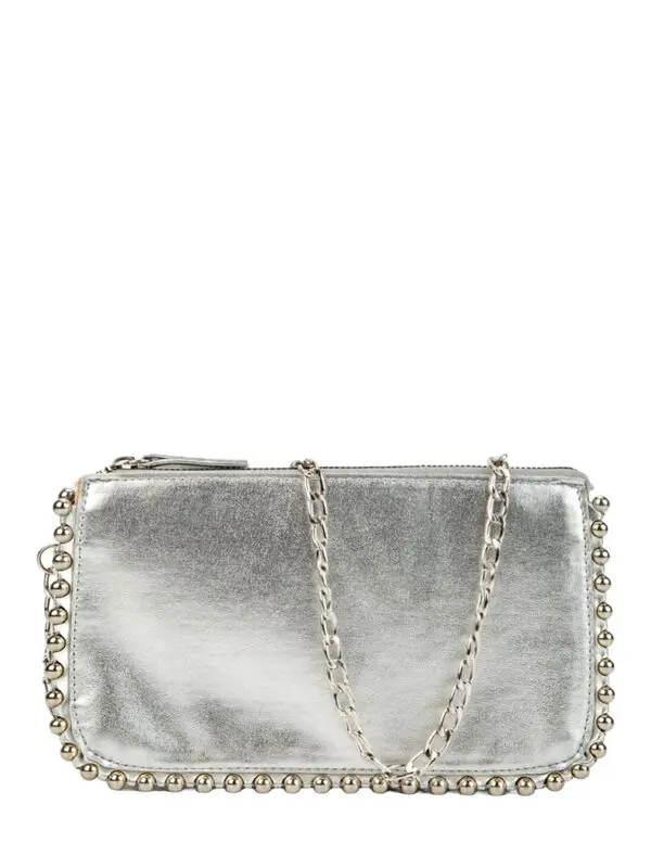 SPRINGMOONATELIER Very Special Luxury Color Cross Strap Party Bag - Silver