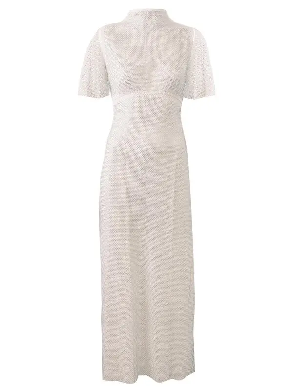 AMY LYNN Grey / Silver Azeala Embellished Maxi Dress - Grey/silver
