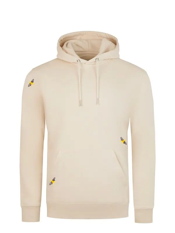 INGMARSON Neutrals Bee Embroidered Hoodie Ecru - Beige
