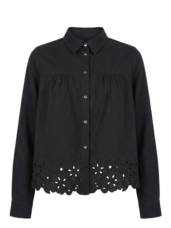 NOOKI DESIGN Koren Embroidered Blouse - Black