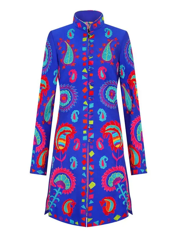BEATRICE VON TRESCKOW Royal Samarkand Nehru Jacket - Blue