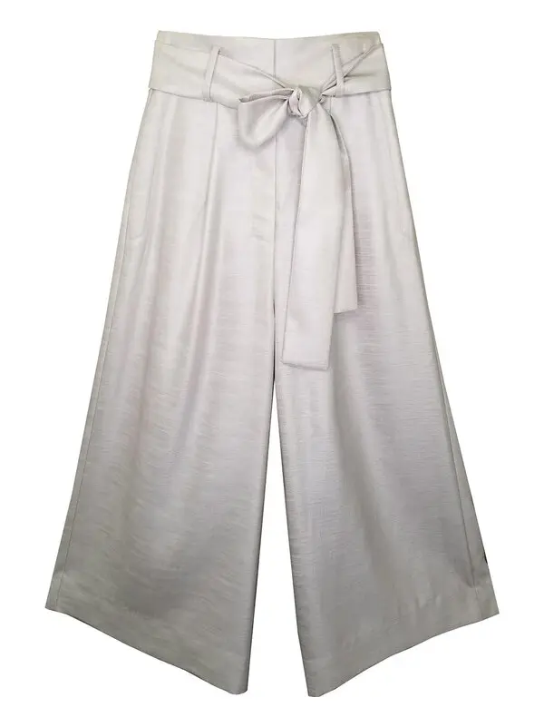 EMMA WALLACE Nala Cropped Trouser - Silver