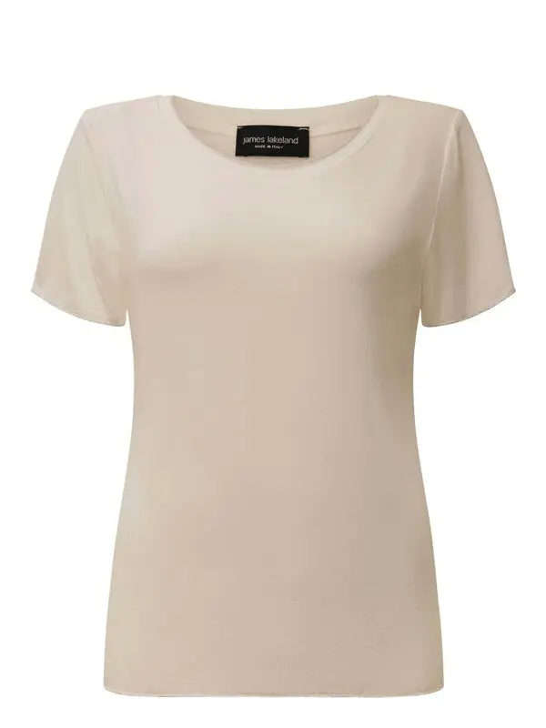 JAMES LAKELAND Short Sleeve Beige Top - Brown