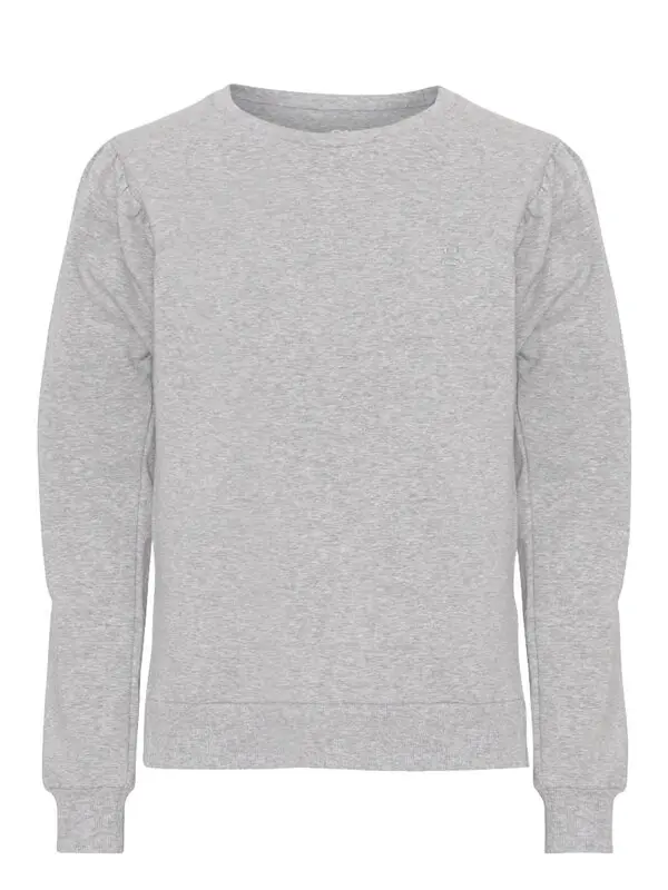 GROBUND Signe Sweatshirt The One With Nice Sleeves In Melange - Grey
