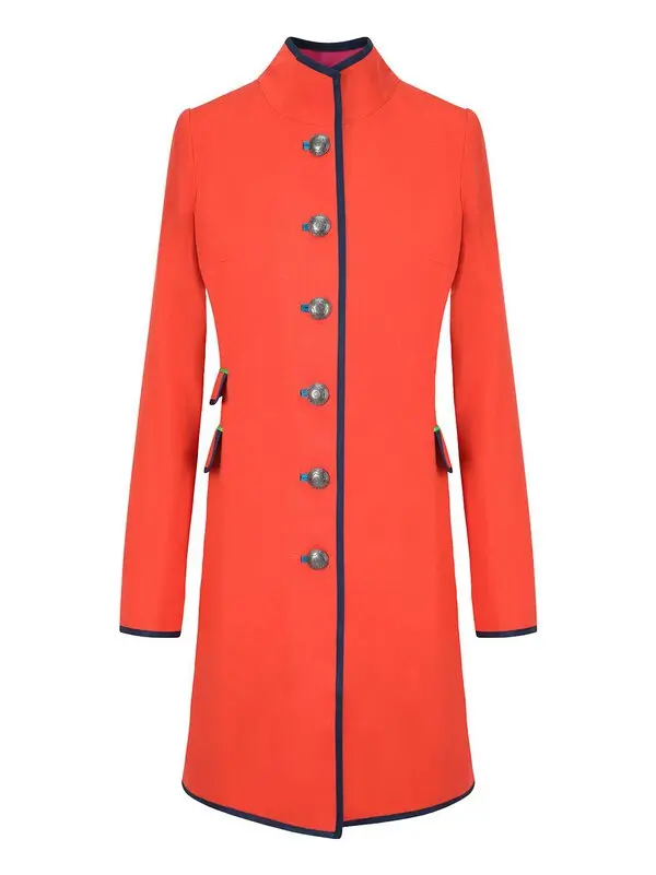 BEATRICE VON TRESCKOW Linen Cavalier Coat - Orange