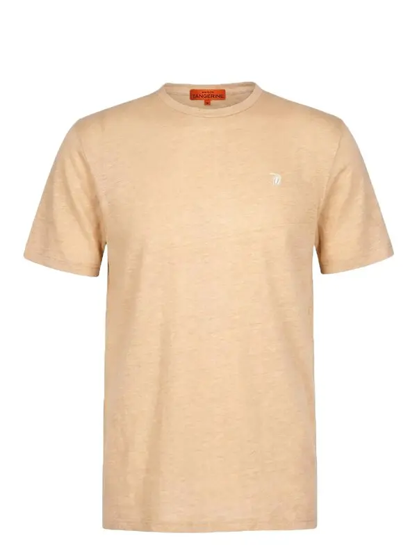 MAISON TANGERINE Neutrals Linen T-shirt Dune For - Brown